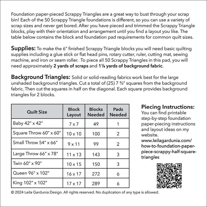 6" Scrappy Triangle by Leila Gardunia – Aunt Ree's Quilt Shop