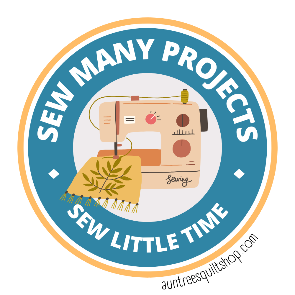 "Sew Little Time" 2" Sticker – Aunt Ree's Quilt Shop