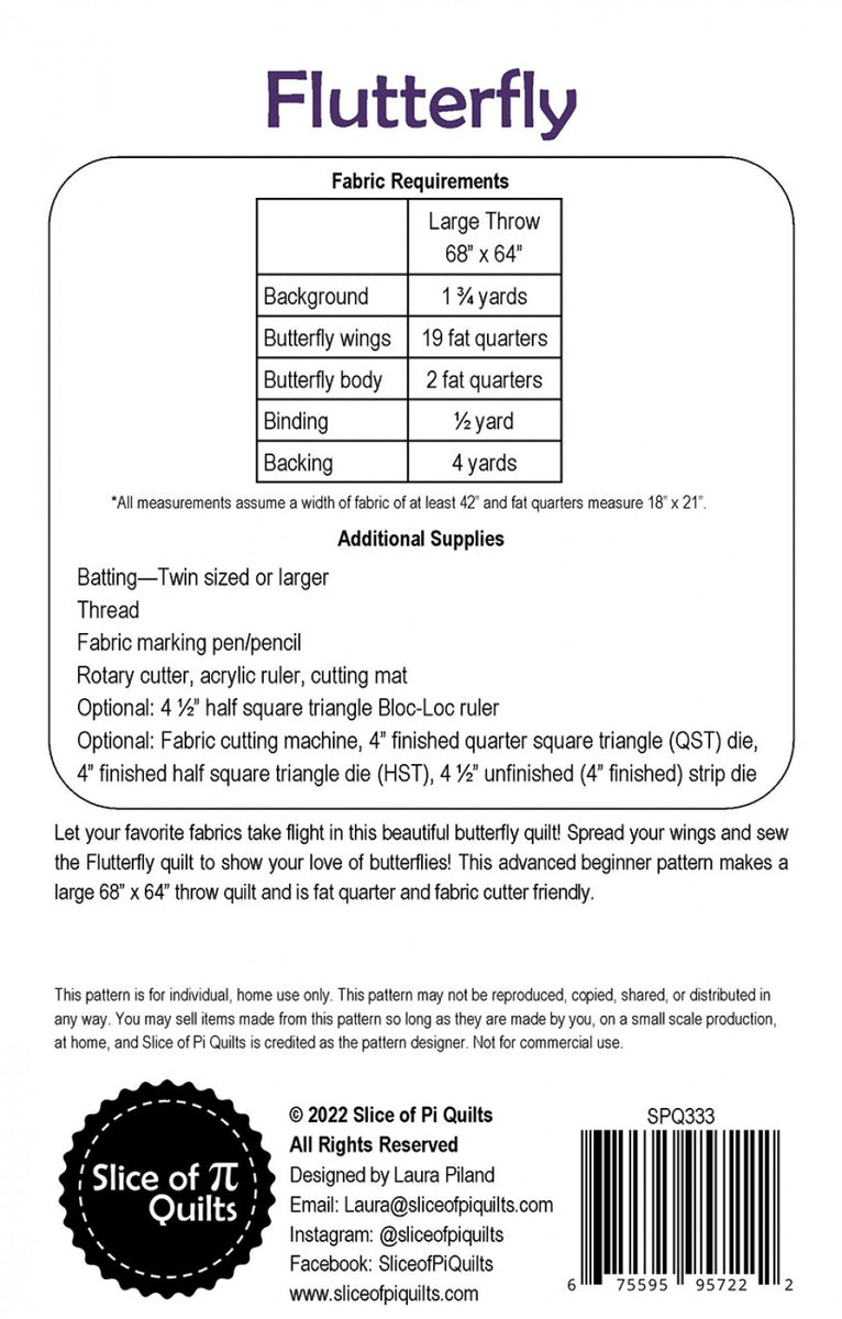 Flutterfly Quilt Pattern – Aunt Ree's Quilt Shop